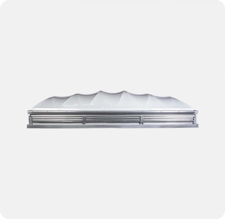 SkyArc Curb Mounted Skylight on Louvered Base - Acra Light Solar